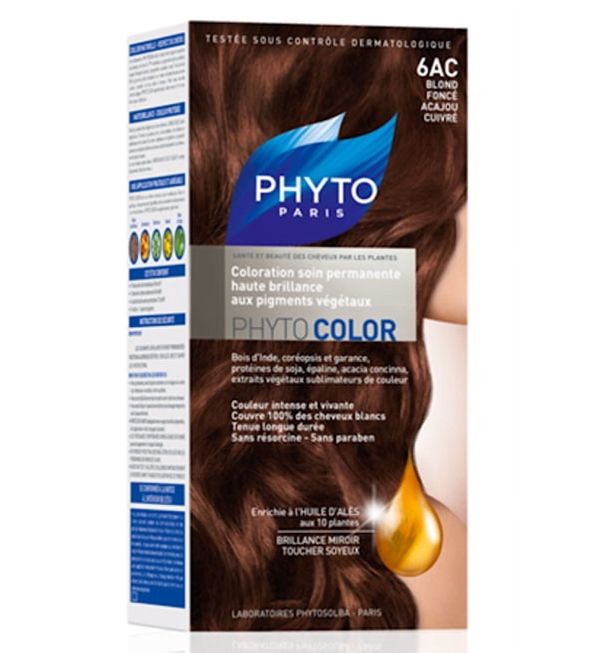 phyto color tinte 6AC CAOBA COBRIZO RUBIO OSCURO | Walmart en línea