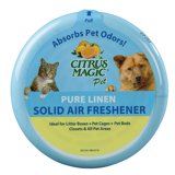 Citrus Magic Pet Odor Absorbing Solid Air Freshener, Pure Linen, 20 ...