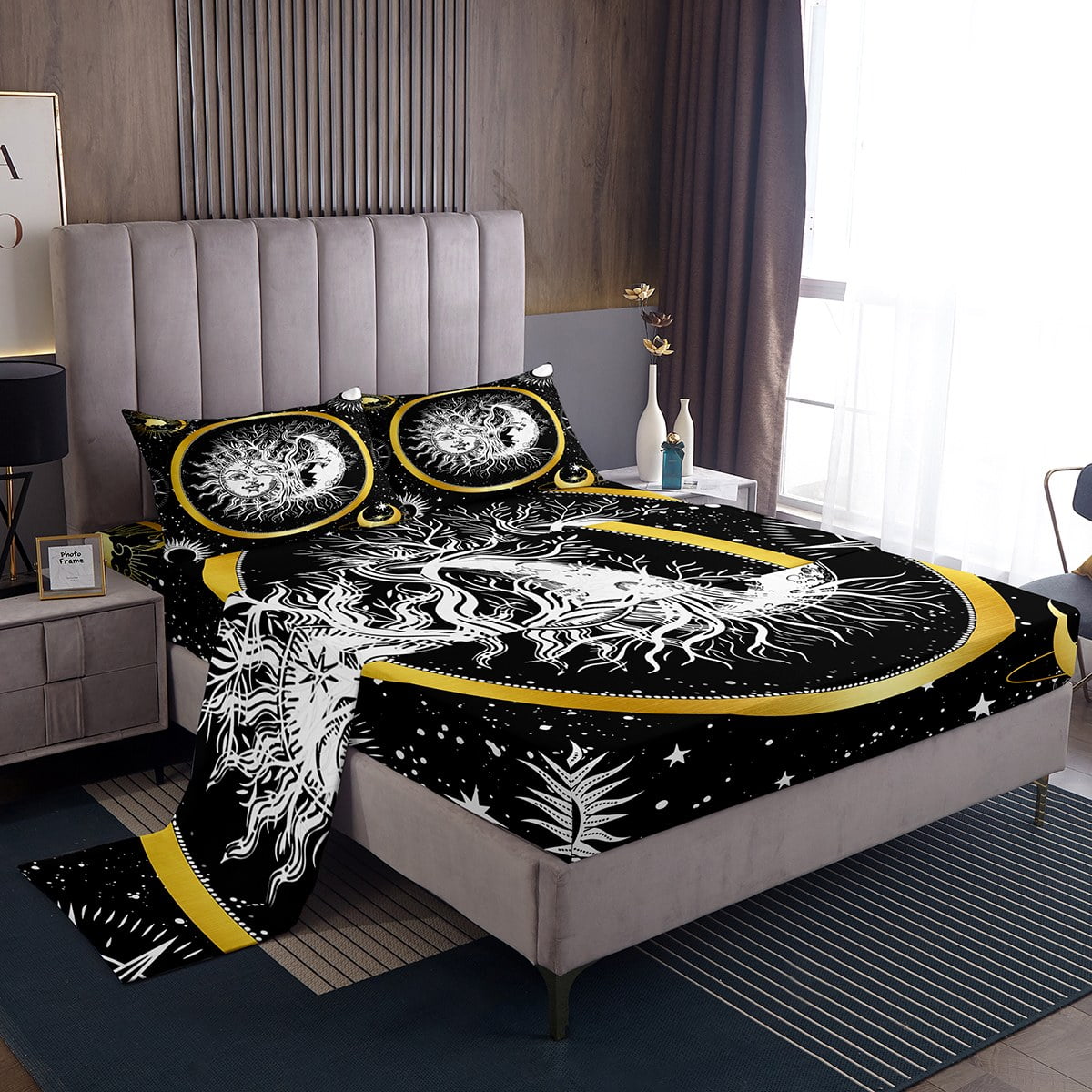 Click here for Erosebridal Sun Moon Sheet Set Twin starry Sky Twi... prices