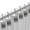 Zahari Home 13pc Sinatra Bathroom Shower Curtain Set, Silver, 12 Hooks ...