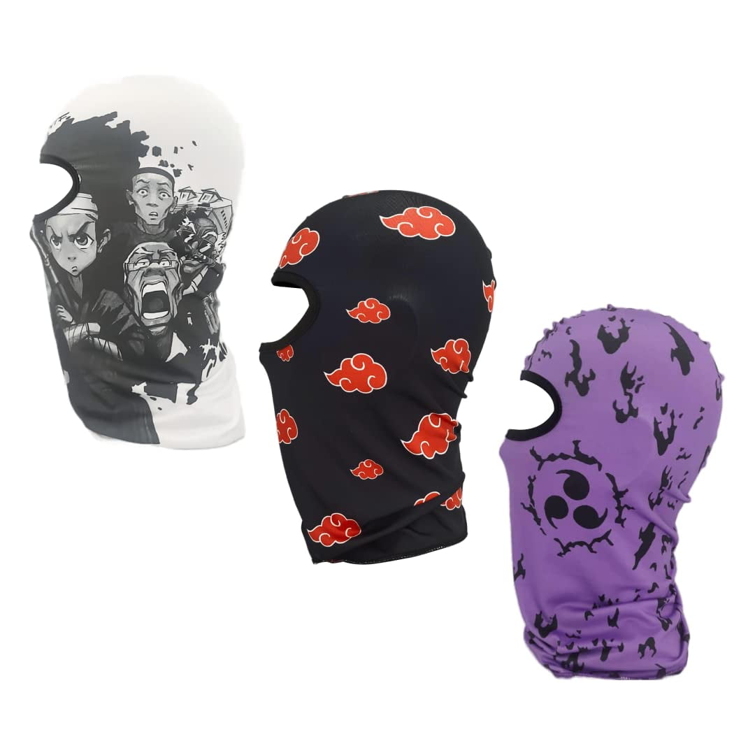 3pcs Anime Ski Mask with Design - Balaclava Summer Skii and Winter ...