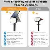 CHARKEE Solar Powered Outdoor Spot Lights, 800LM 6500K IP65 Waterproof ...