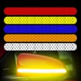 4pcs/set Car Reflective Safety Strip Stickers for Rear View Mirrors ...