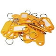100 Pcs Plastic Key Tags ID Label Keyring with Key Chain Tag Card Split ...