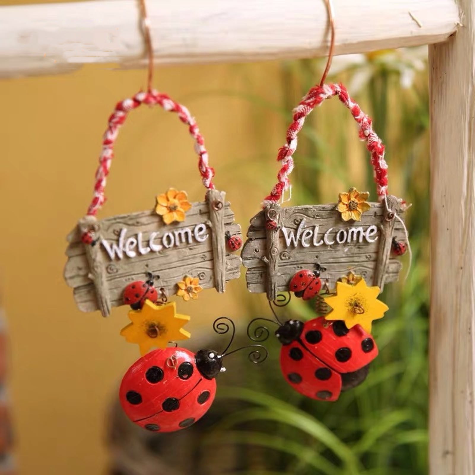 Hesroicy Welcome Sign Cartoon Style Sunflower Decor Vibrant Color ...