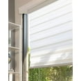CHICOLOGY Zebra Roller Shade , Window Zebra Blind , Light Filtering , Basic Arctic, 45"W X 72"H ...