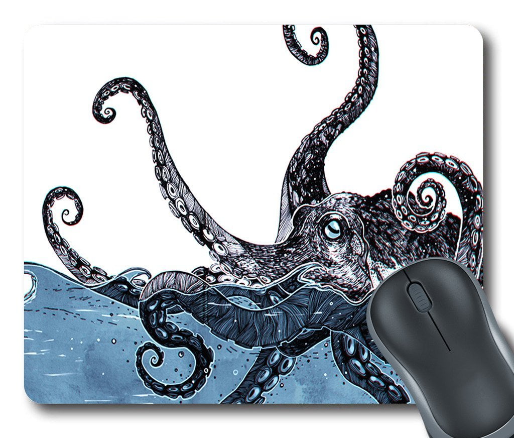 GCKG Creative Octopus Mouse Pad Personalized Unique Rectangle Gaming ...