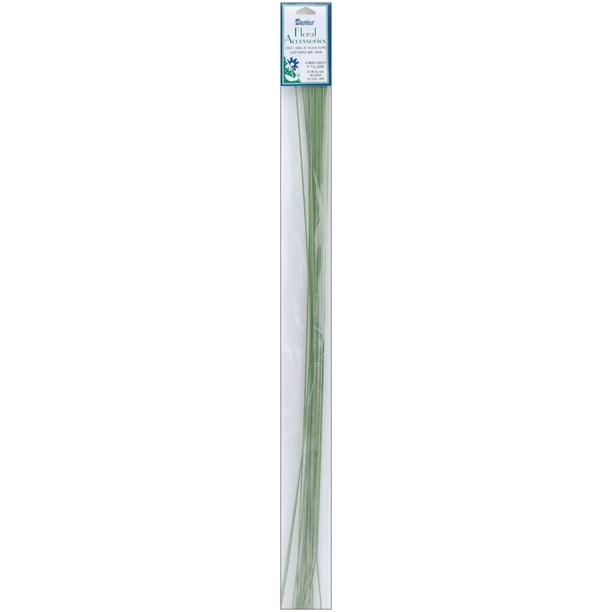 Darice Cloth Covered Stem Wire 20 Gauge 18 Inches Green - Walmart.com