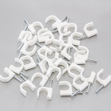 1000 Round 3/8 Inches (10 mm) Cable Wire Clips Cable Management Cord ...