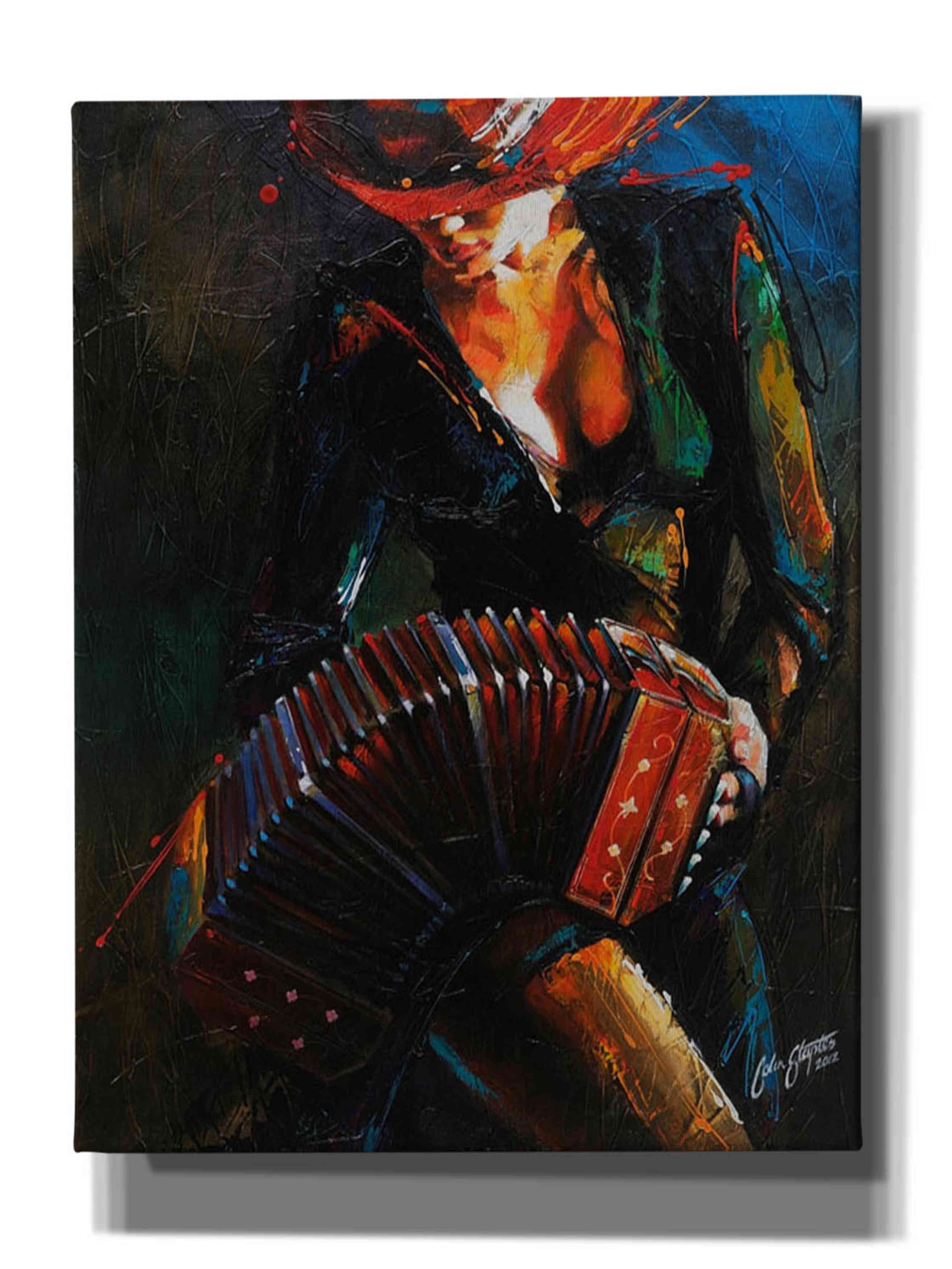 Epic Graffiti 'Reina del Bandoneon' by Colin John Staples, Canvas Wall ...