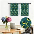 Black Cat and Moon Teal Pattern Blackout Curtains,Triple Weaved Fabric ...