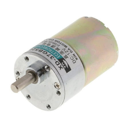 DC 12V 600 RPM Electric Gear Motor 10W Shaft High Reduction Gear Motor ...