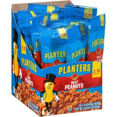 Planters Heat Peanuts 18 - 1.75 oz Tubes - Walmart.com