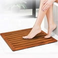 Utoplike Teak Wood Bath Mat, Shower Mat Non Slip for Bathroom, Wooden ...