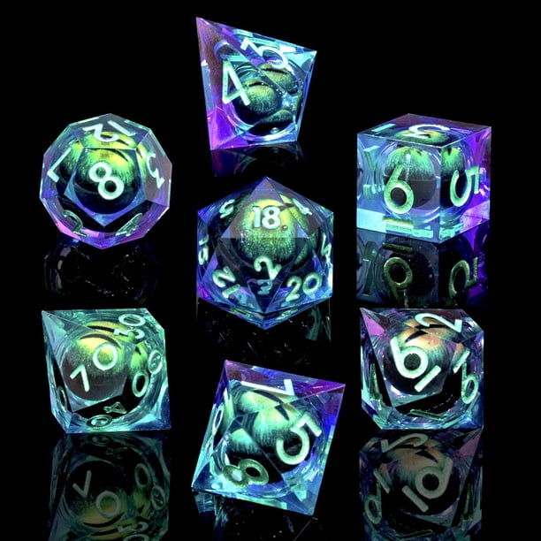 Set de dados DND Role Dice Beholder's Dragon Eye con caja de regalo ...