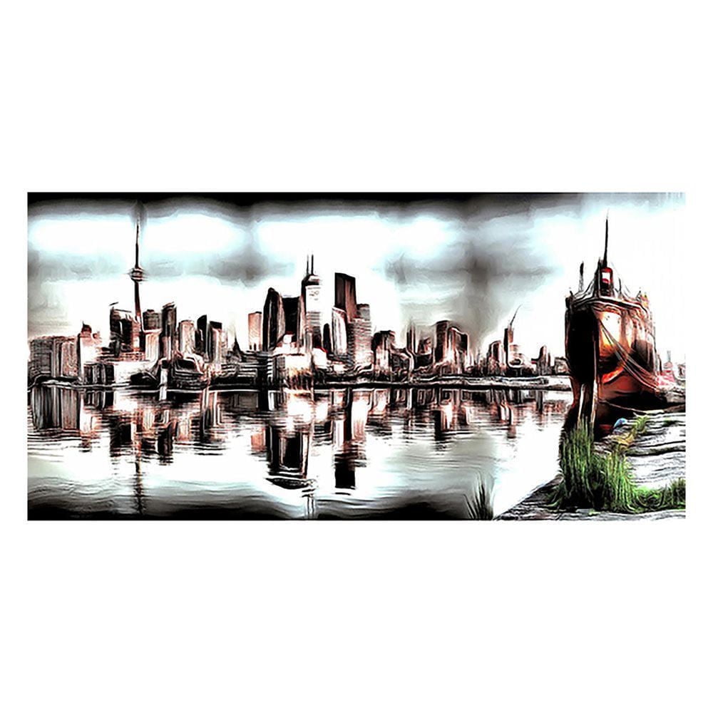 Click here for Designart Design Art Abstract Toronto Cityscape Ca... prices