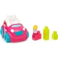 Mega Bloks Pink Convertible Car Building Set with Block Buddy Driver ...