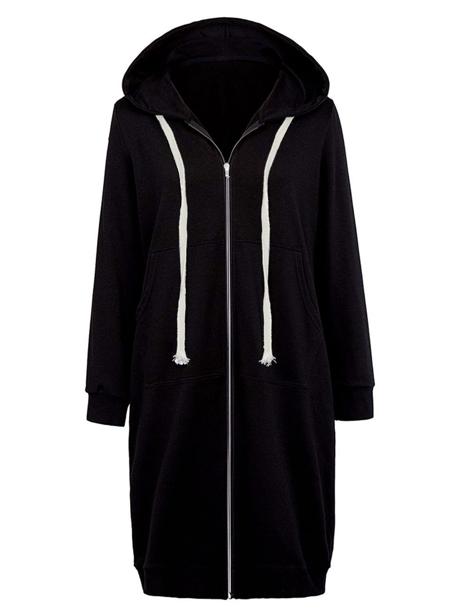 Long zip up hoodie womens store