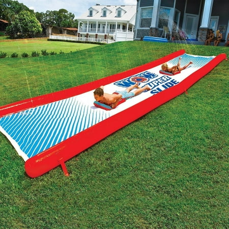 WOW Inflatable Outdoor Super Water Slide w/ Pump & 2 Sleds 25' x 6 ...