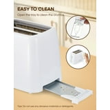 FOHERE 2 Slice Toaster, 700W, 6 Bread Shade Settings, Removable Crumb ...