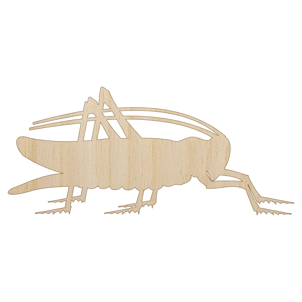 Grasshopper Insect Solid Wood Shape Unfinished Piece Cutout Craft DIY ...