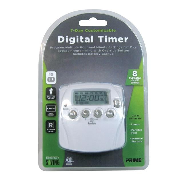 Primewire 2-Outlet 7-Day Digital Timer with 8 Settings - Walmart.com