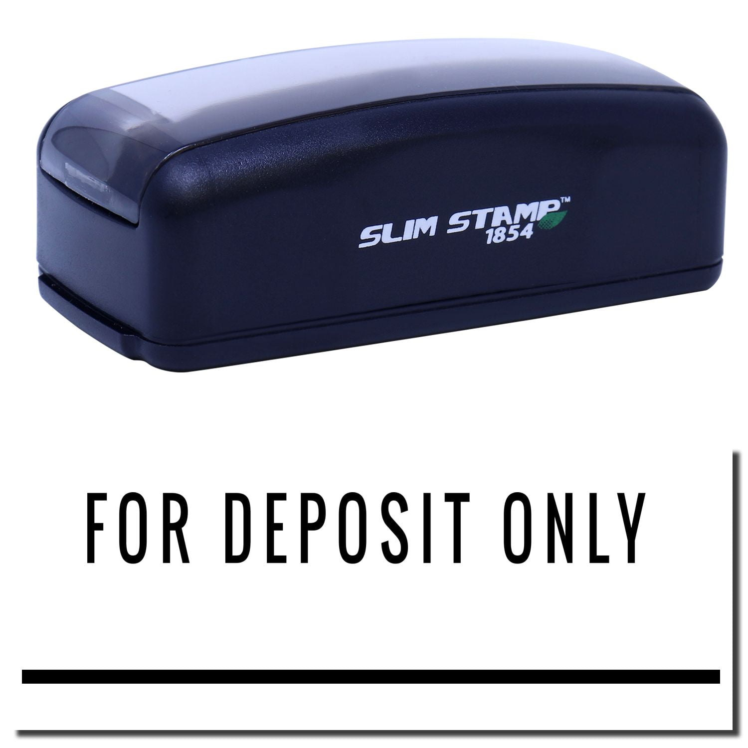 Large Pre-Inked For Deposit Only with Line Stamp, Slim 1854, Ultra Slim ...