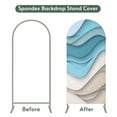 Blue Brown Waves Arch Backdrop Cover, 7.2FT, Abstract Water Ripple ...