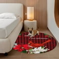 7ft Round Rug Christmas Area Rugs for Living Room Bedroom Washable Non ...