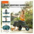 Garden Cart Rolling Workseat, Gardening Stool with Wheels - 360° Swivel ...