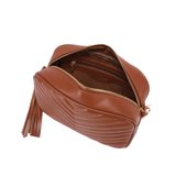 Daisy Rose Quilted Cross body bag with tassle - PU Vegan Leather ...