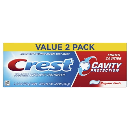 Crest Cavity Protection Regular Toothpaste, 6.4 oz, Pack of 2 – Walmart ...