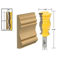 Free Shipping! Yonico Large Reversible Crown Molding 2 Bit Router Bit ...