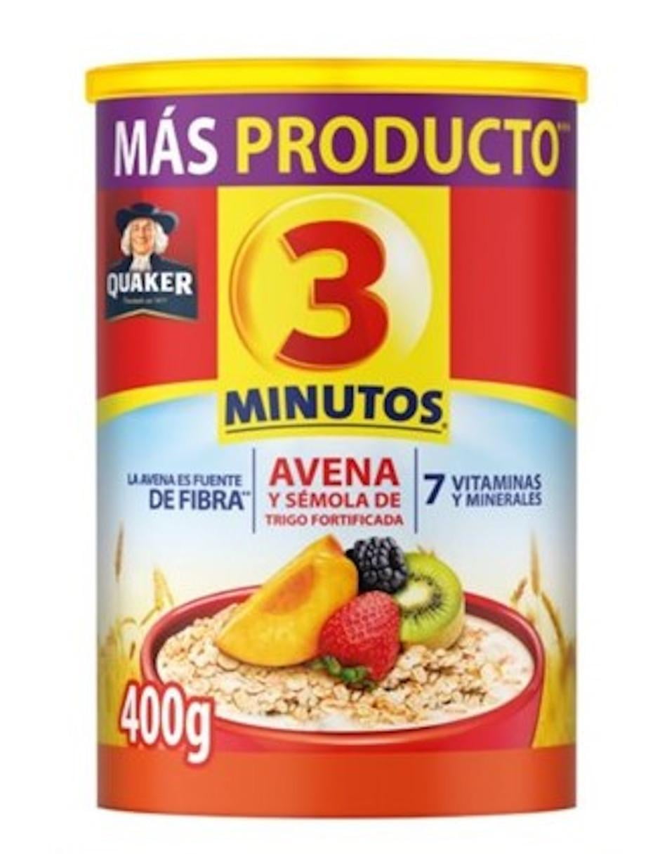 Pack de 36 Avena 3 minutos Qauker de 400g Quaker 3 minutos | Bodega ...