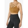TheMogan Women's S~3XL Padded Criss Cross Strappy Bustier Crop Top ...