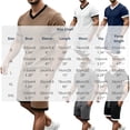 Byworldtasic Men's 2 Piece Outfit V-Neck Color Block Short Sleeve T ...