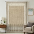 Cream Greek Key Sheer Curtains 96 Inch Length, Light Filtering Voile ...