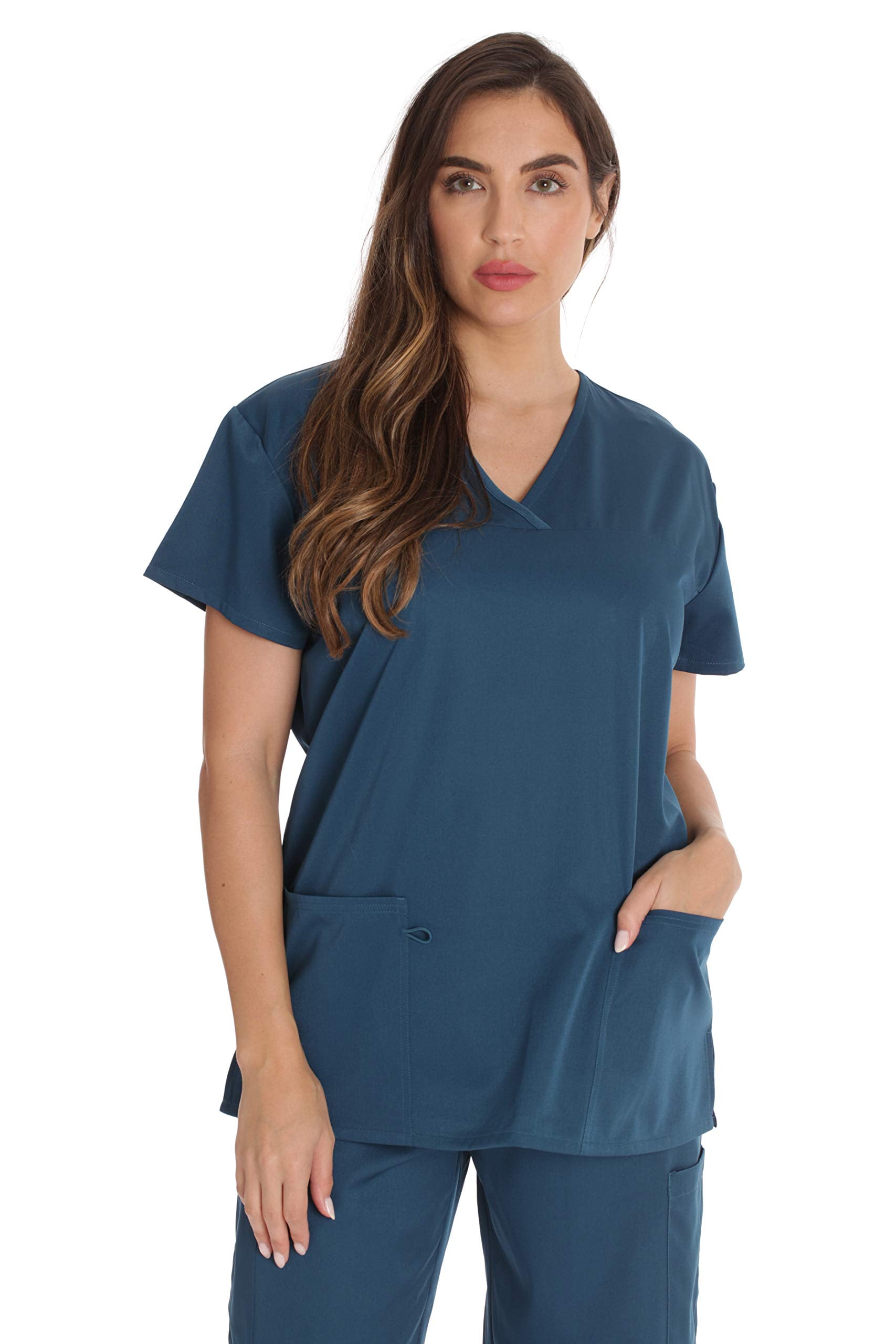 Just Love Women's Scrub Tops (Carribean Blue, Large) - Walmart.com