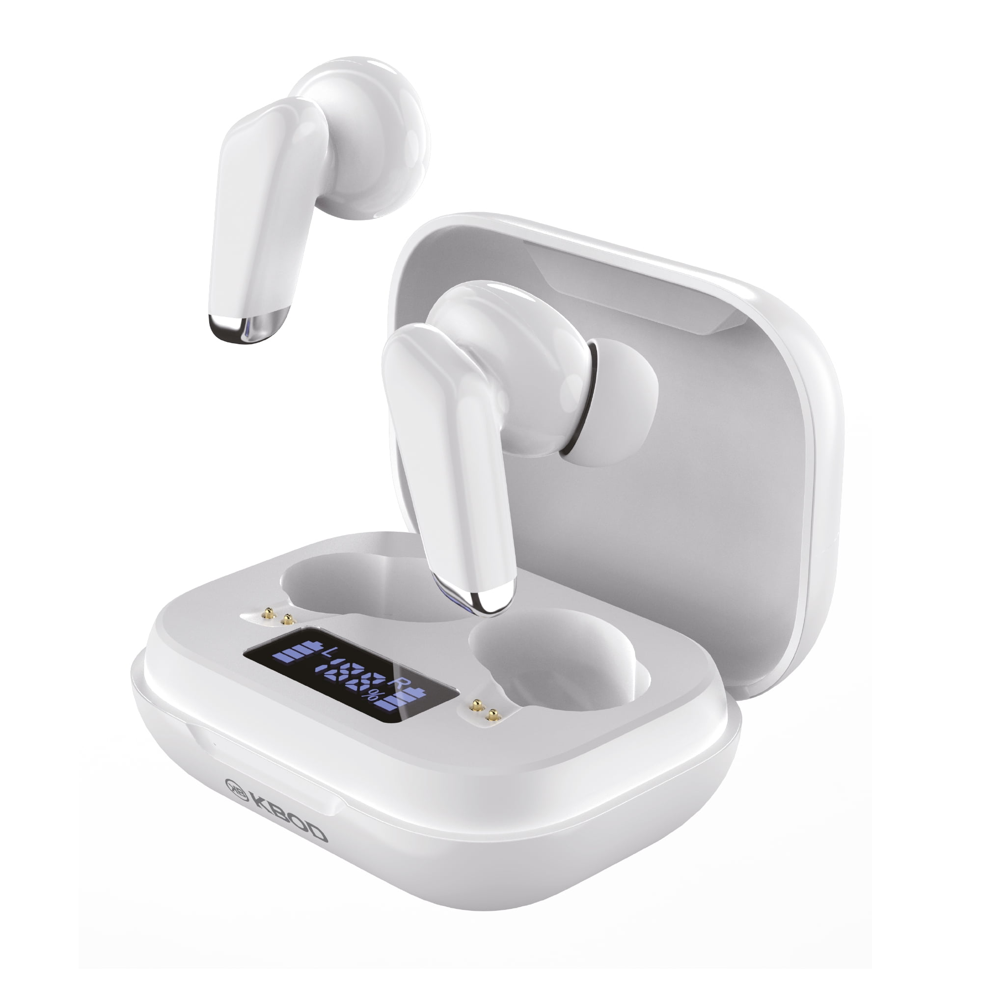 Audífonos Inalámbricos TWS KBOD C8 BT 5.1 Con Carga Tipo C Blanco | Bodega Aurrera en línea