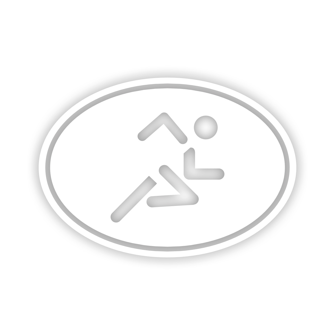 Oval Running Sticker Decal Die Cut - Self Adhesive Vinyl - Weatherproof ...