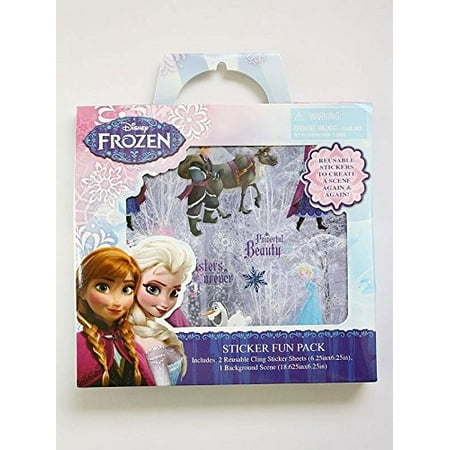Disneys Frozen Sticker Fun Pack Reusable cling Stickers And Background ...