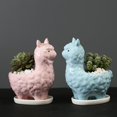 Cute Llama Succulent Planter Pot with Drainage Tray - Walmart.com