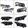 labwork 2-Pack Headlight Assembly Halogen Black Housing Headlamp Driver ...