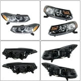 labwork 2-Pack Headlight Assembly Halogen Black Housing Headlamp Driver ...