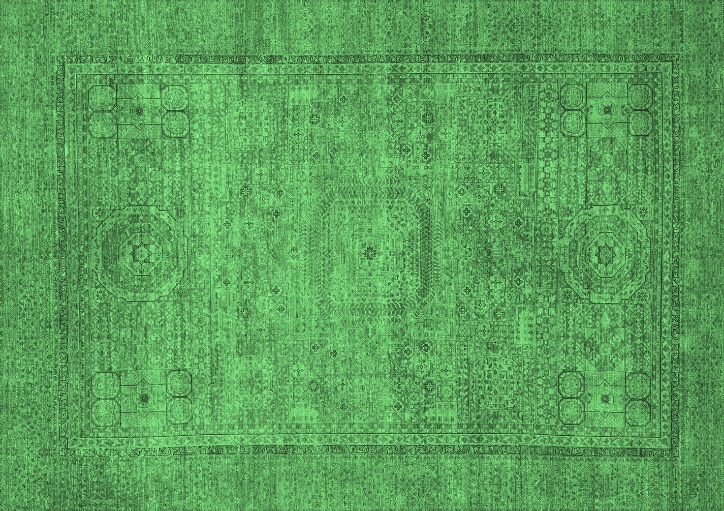 Ahgly Company Indoor Rectangle Oriental Emerald Green Modern Area Rugs ...