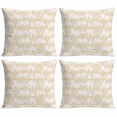 Beige Palm Tree Pillow Covers Set of 4, Summer Tropical Country ...