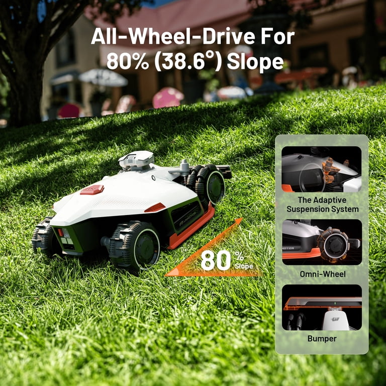 Open Box Mammotion LUBA 2 AWD Robotic Lawn Mower, All-Wheel Drive, 15.8 ...