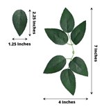 Efavormart 100 Pack | Green Bulk DIY Artificial Craft Rose Flower Leaves, Vase Filler Greenery ...