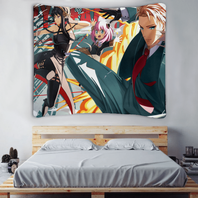 Spy Family Hanging Tapestry Special Unique Cartoon Background Banner ...