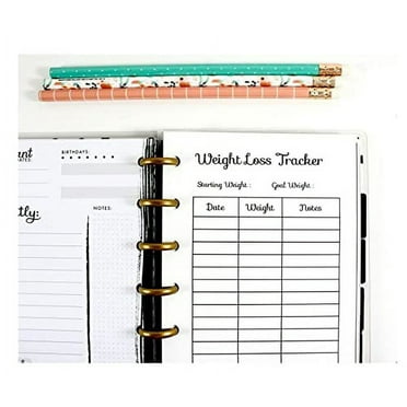 Weight Loss Tracker Inserts for Personal Size Planners - Walmart.com